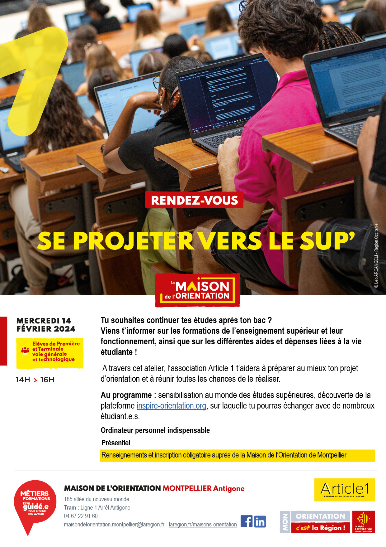 Se projeter vers le Sup' - Mercredi 14 février 2024 - Région Occitanie ...