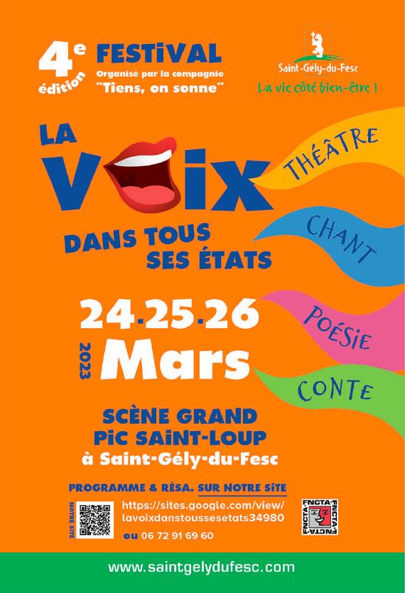 Festival "La voix dans tous ses états" - Du 24 au 26 mars 2023 - Région ...