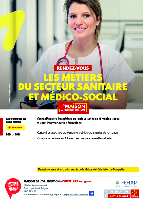 Les métiers du secteur sanitaire et médico-social - Mercredi 31 mai - Région Occitanie ...