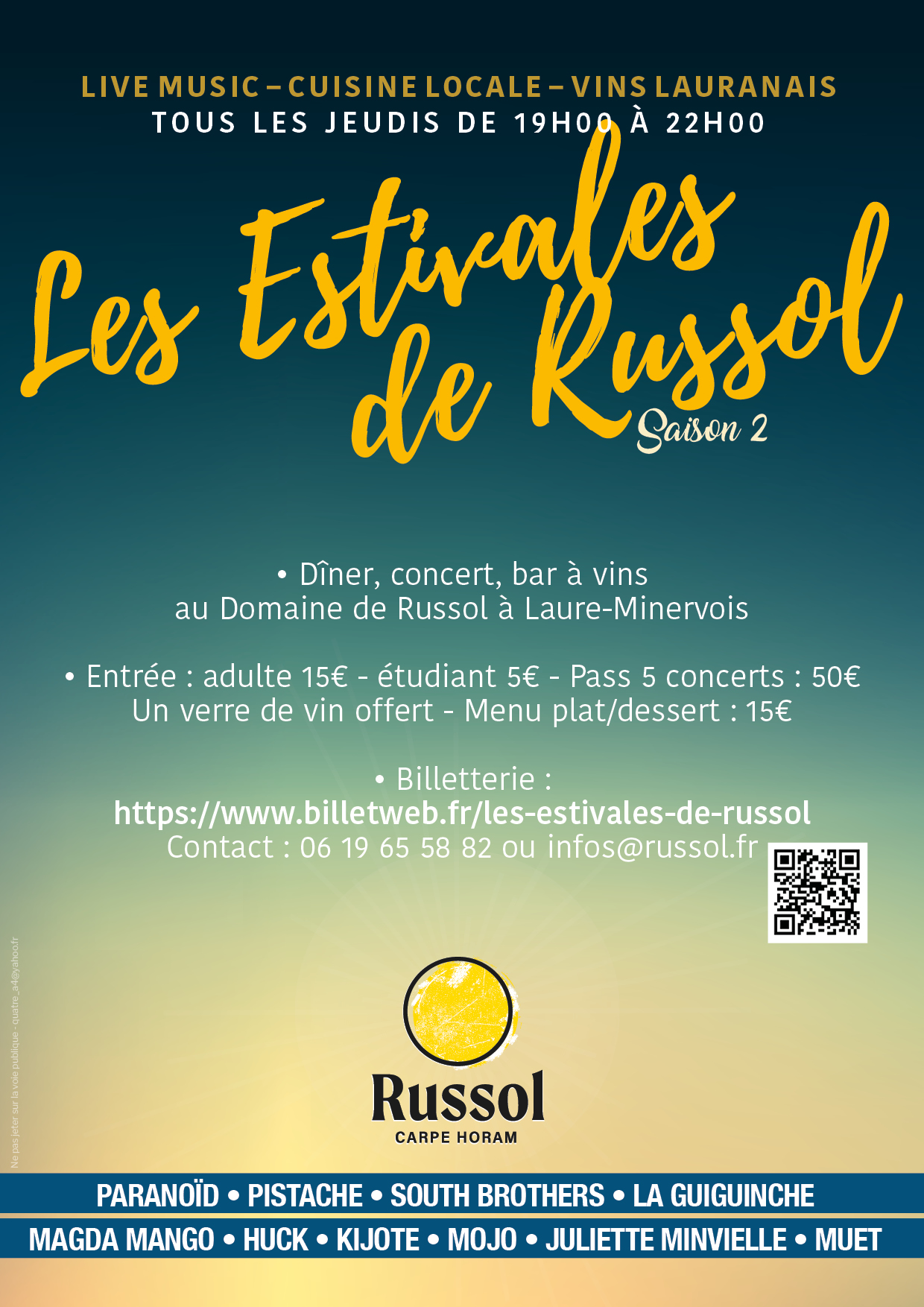Les Estivales de Russol Saisons 2 - Du 6 juillet au 7 septembre 2023 ...
