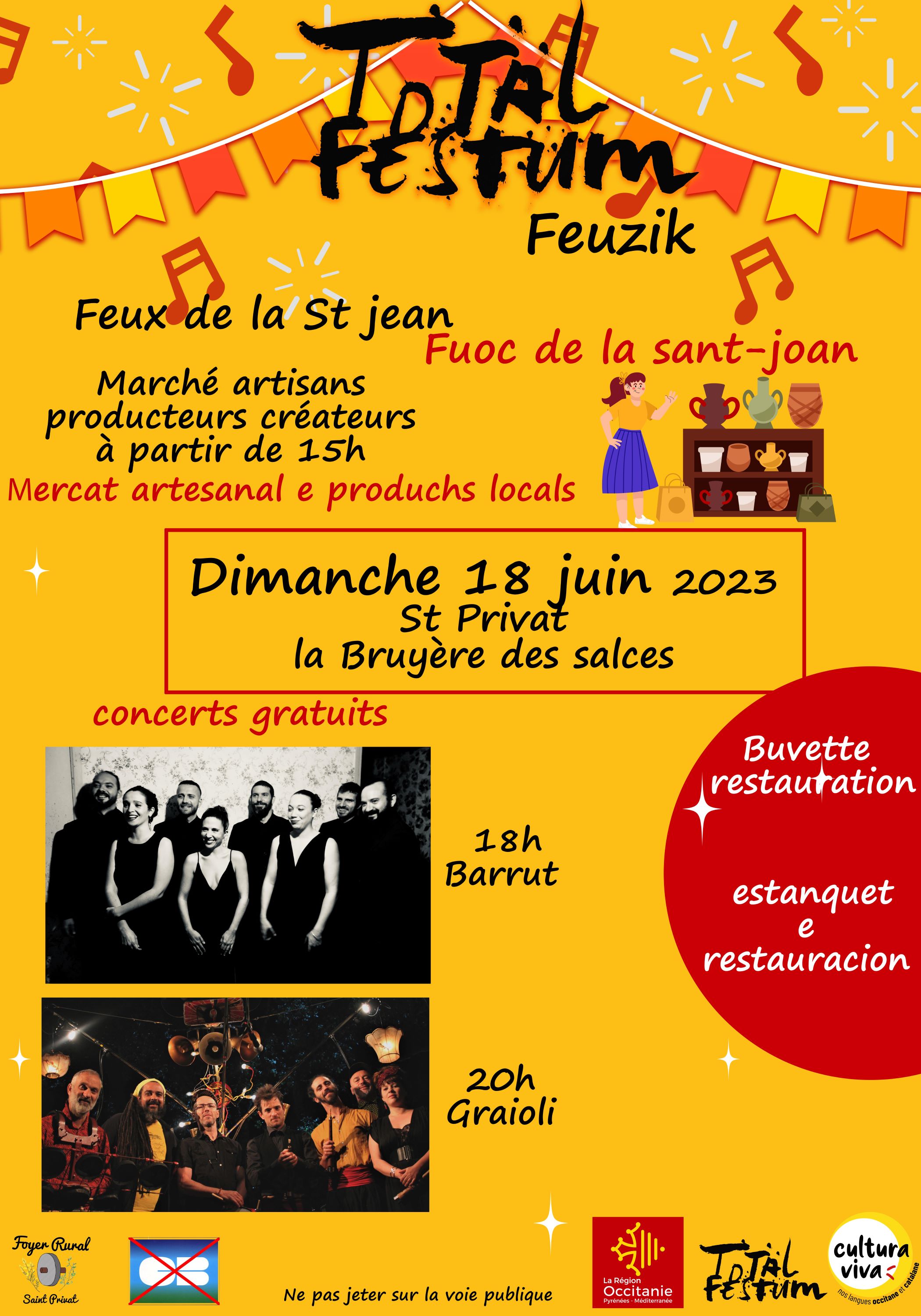 FEUZIK Total Festum - Dimanche 18 juin 2023 - Région Occitanie ...