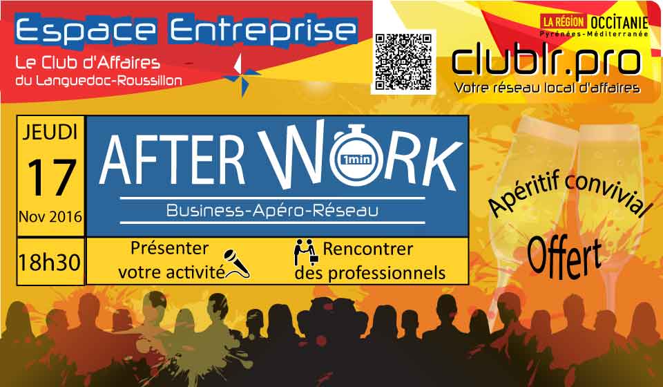 Afterwork Entrepreneurs - Jeudi 17 novembre 2016 - Région Occitanie ...