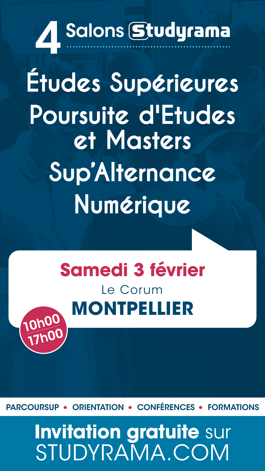 4 Salons Studyrama : Etudes Supérieures, Poursuite d’étude et Master, Sup’Alternance et ...