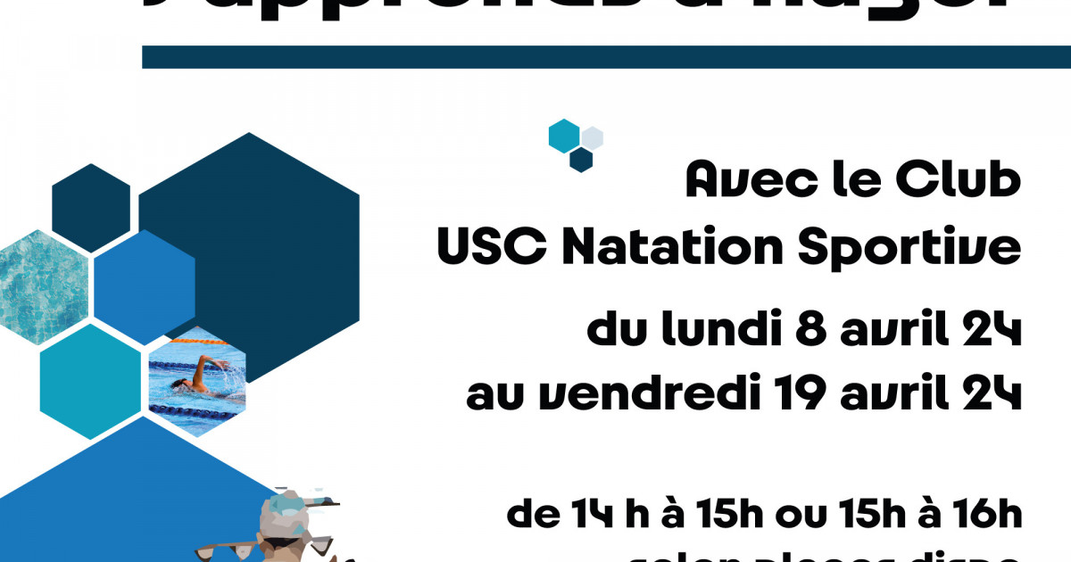 STAGE JAN : J’apprends à nager : VACANCES Printemps 24 - Du 8 au 19 ...
